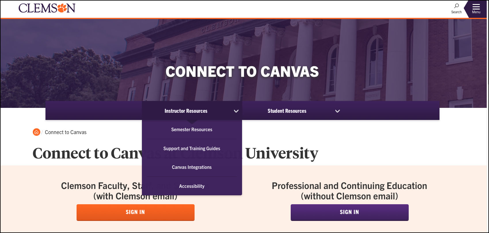 Getting to Canvas Just Got Easier! – Clemson Online: Where Tech and ...