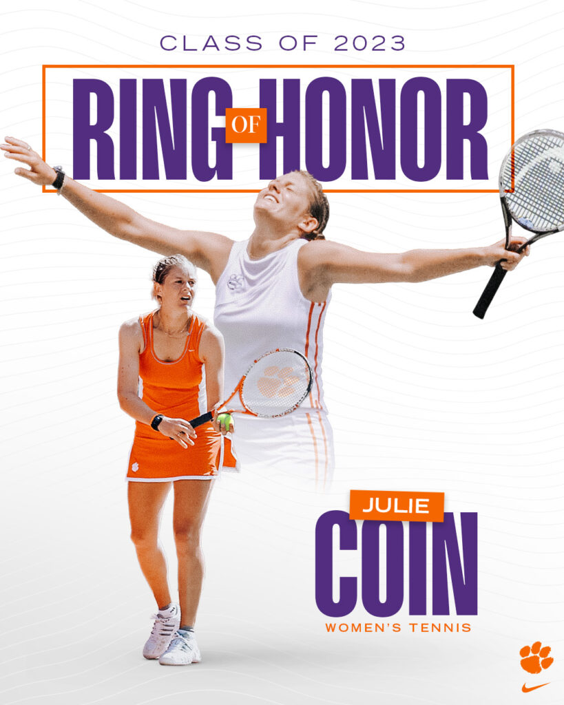 Julie Coin ’05, former Clemson women’s tennis All-American and College ...